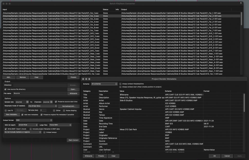 Metadata Editing In REAPER | The REAPER Blog
